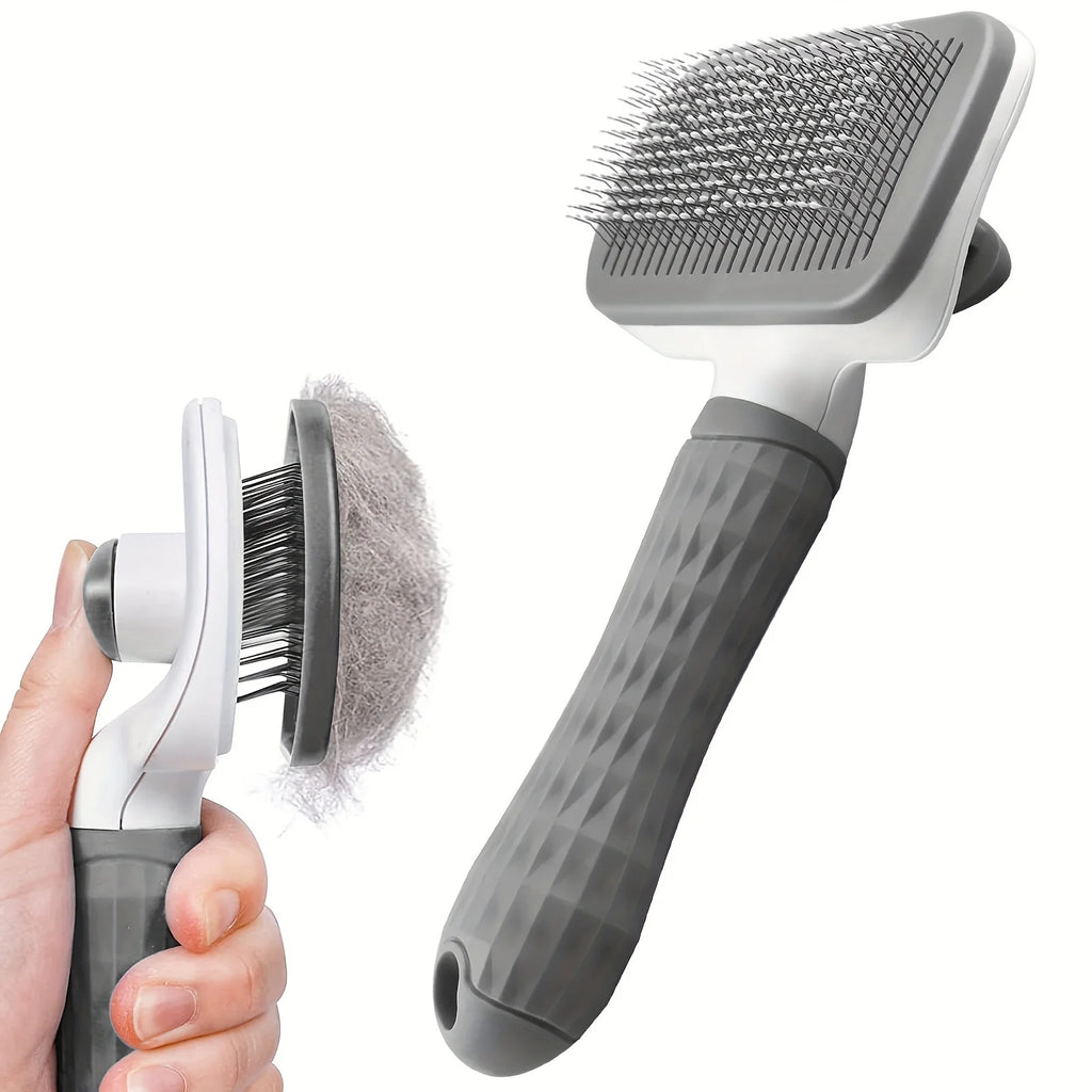Self-cleaning Pet Hair Remove Comb Cat Slicker Brush Pet Hair Removal ...